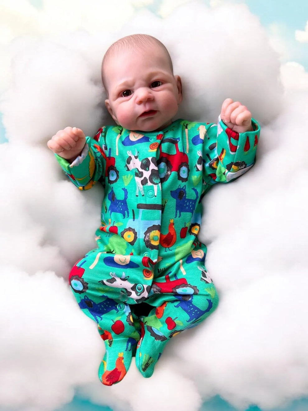 Eli Open Eyed Reborn Doll – Realistic 18-inch Baby Boy – Ivy Reborns