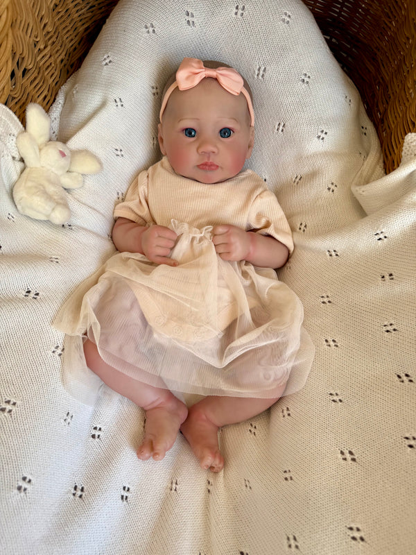 Amelia Open Eyed Reborn Doll – 19-inch Baby Girl | Ivy Reborns